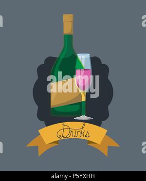 best drink bottle liquor frame Stock Vector Image & Art - Alamy