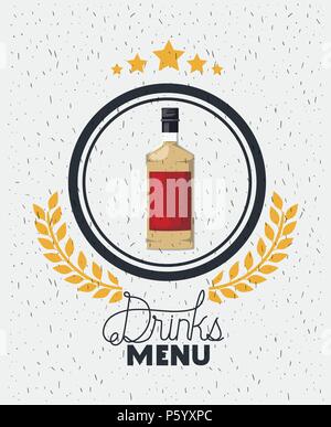 best drink bottle liquor frame Stock Vector Image & Art - Alamy