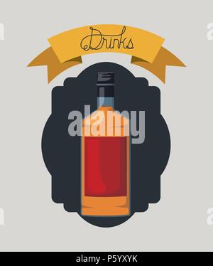 best drink bottle liquor frame Stock Vector Image & Art - Alamy