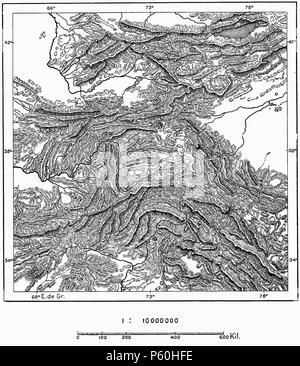 Central Asia, Relief Map Stock Photo - Alamy