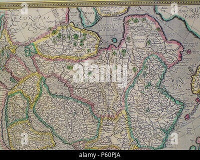 Atlas of Gerardus Mercator', 1595. World Map Stock Photo - Alamy