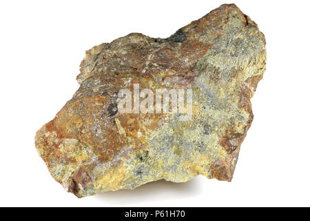 bismutite from Schneeberg/ Ore Mountains, Germany isolated on white ...