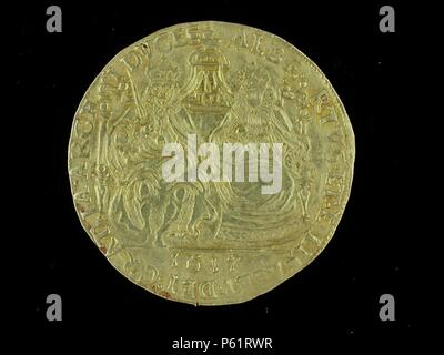 NUMISMATICA. MONEDA MODERNA. CUATRO DUCADOS DE ORO, DE ALBERTO E ISABEL ...