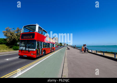 Open top bus, bus service, Southend on Sea, Essex. Go Ahead London ...