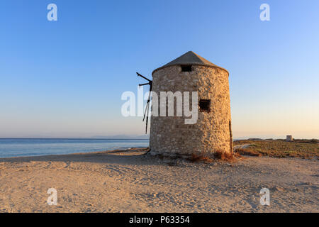 Old windmill in Gyra beach, Lefkada island, Greece Stock Photo - Alamy