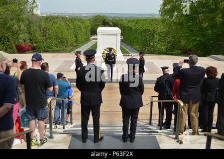 Polly Hanson, chief of police, Amtrak Police Department lays a wreath ...