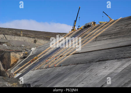 The Karahnjukar dam in Iceland is the highest dam in Europe and the ...
