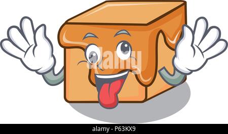 Caramel Mascot Character Cartoon With Crazy expression. For brand ...