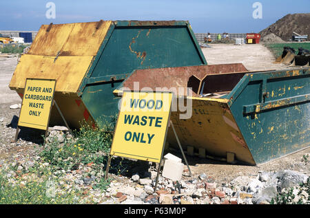 sign on skip at construction site Stock Photo: 50480403 - Alamy
