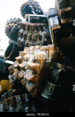 Reverse circulation drill head on Seacore barge at Kincardine bridge ...