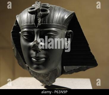 Head of a statue of King Amasis , 26 Dynasty, around 550 BC Saix ...
