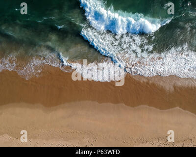 Beautiful ocean waves breaking along the Pacific coastline on the ...