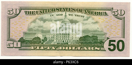 United States Capitol on 50 US dollars bill Stock Photo - Alamy