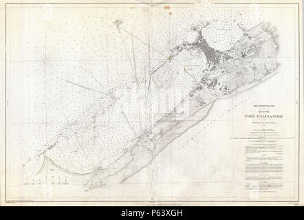 The 1867 Depot de la Marine Nautical Chart is a map of Alexandria ...