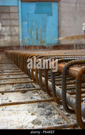 Concrete reinforcement: steel rebar coils Stock Photo - Alamy