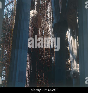 Construction of interior tree Columns. Sagrada Familia Cathedral ...