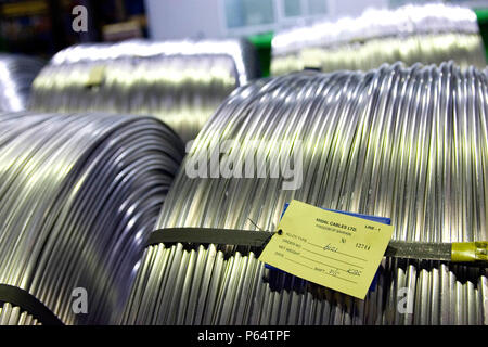 Cables ready to go out, Midal Cables, Doha Stock Photo - Alamy