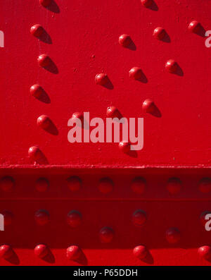 Close-up of iron plates and rivets from the top of the Eiffel Tower in ...