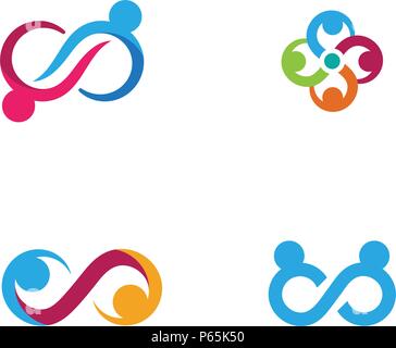 Infinity people family care logo Design Vector Stock Vector Image & Art ...