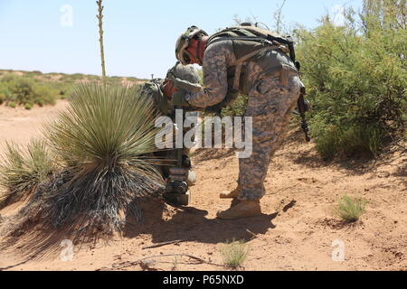 A soldier assigned to the Alpha Company, 40th Brigade Engineer ...