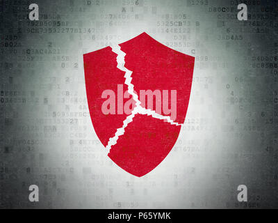 Broken shield icon Stock Vector Art & Illustration, Vector Image ...