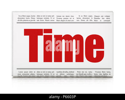 Timeline news concept: newspaper headline Time for Action Stock Photo ...