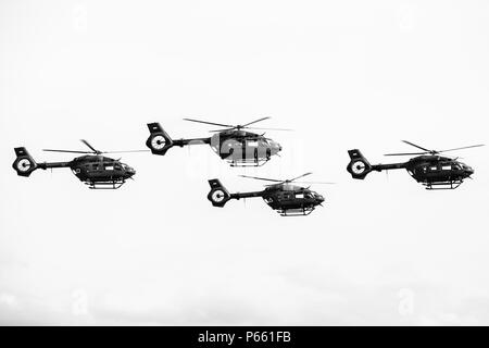 Military utility helicopters Airbus Helicopters H145M of the German Air Force, Berlin, Germany ...