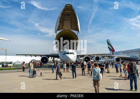 Outsize cargo freight aircraft Airbus A300-600ST / Beluga Stock Photo ...