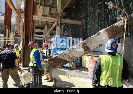 construction worker removing steel beam on the ceiling Stock Photo - Alamy