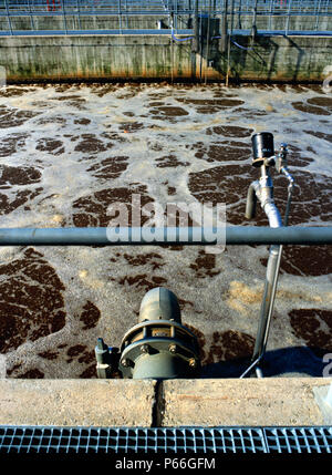 primary sedimentation basin at waste water treatment and purification ...