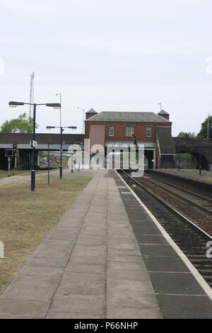 General platform view at Small Heath station, Birmingham showing the ...
