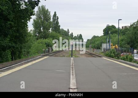 General platform view of Acocks Green station, Birmingham. 2007 Stock ...