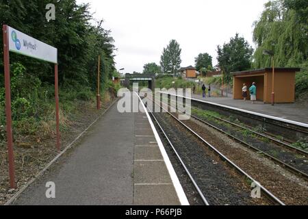General view of the platforms at Wythall station, Worcestershire ...