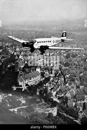 Adolf Hitler 1889-1945. flying on an aircraft. German politician and ...