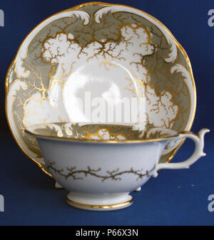 Antique Rockingham Brameld British Porcelain Decorative Cup and Saucer ...