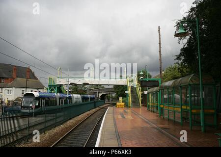 Bulwell station, Nottinghamshire, showing the interchange with the ...