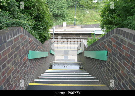 Pedestrian access to Coseley station, West Midlands. 2007 Stock Photo ...