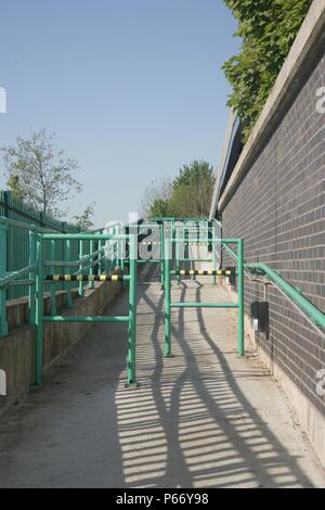 Pedestrian ramp from the platform at Penkridge station, Staffordshire ...