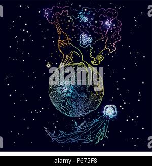 Purple tshirt, illustration, vector on a white background Stock Vector ...