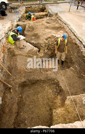 Archaeological dig prior to a large regeneration property development ...