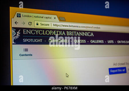 Encyclopaedia Britannica website Stock Photo - Alamy