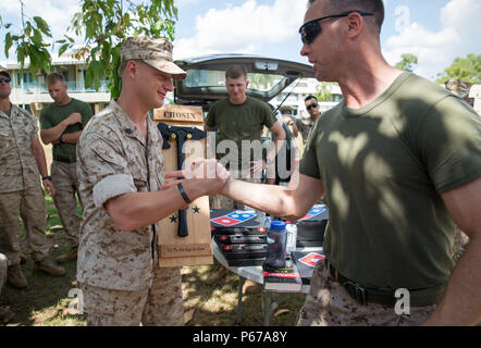 Maj. Christopher W. Simpson, Company C Commander, reminds his Marines ...