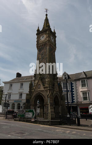 The Clock Tower, Machynlleth, Powys, Wales Stock Photo - Alamy