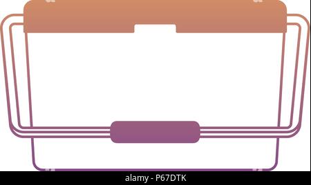 food cooler icon over white background, vector illustration Stock ...