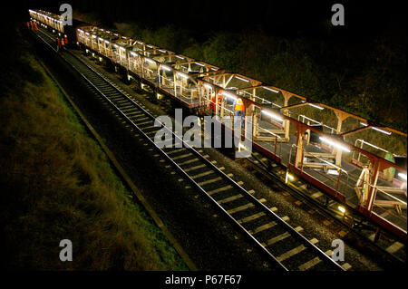 Cable laying by railway Stock Photo - Alamy