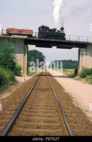 Germany's last active 600mm gauge Feldbahn 0-8-0T No.993316 on the clay ...