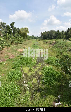 River Kaushiki or Kana Damodar (old course of river Damodar) at Garh ...