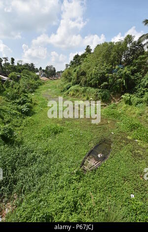 River Kaushiki or Kana Damodar (old course of river Damodar) at Garh ...