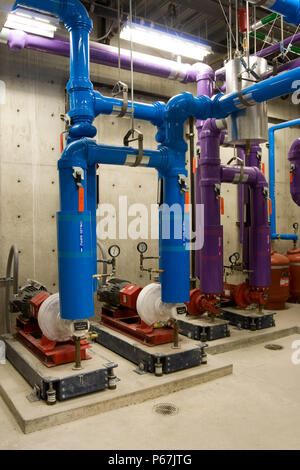 Interior view of mechanical room in commercial building in Salt Lake ...