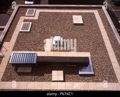 Rooftop covered with pebbles Stock Photo - Alamy